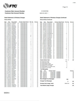 Wireless Usage Details - FTC