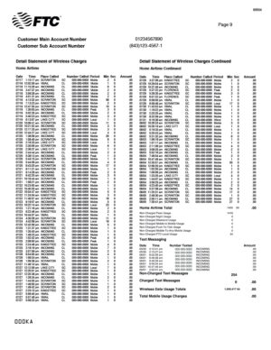 Wireless Usage Details - FTC
